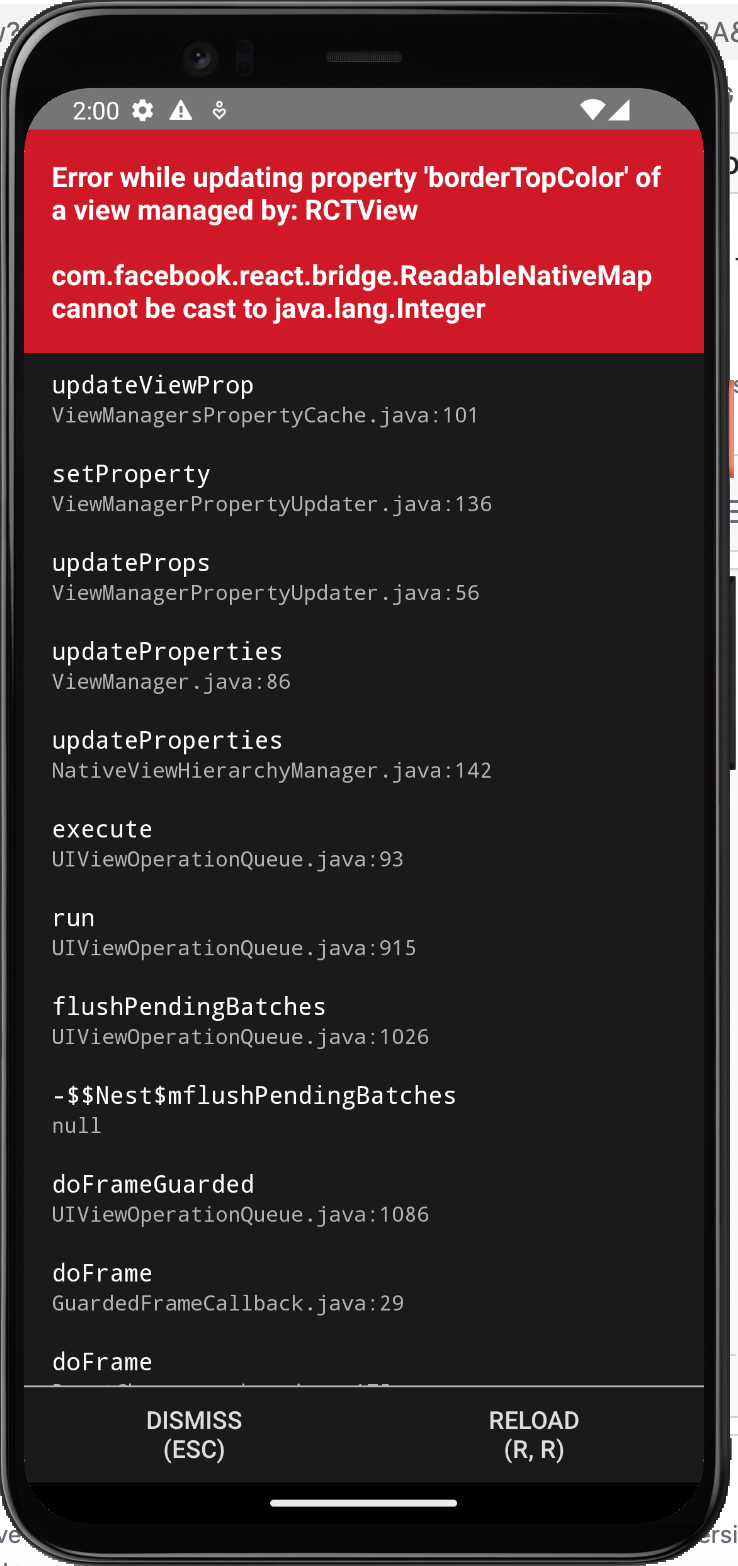 borderTopColor, borderRightColor, borderLeftColor, borderBottomColor don't work with ...