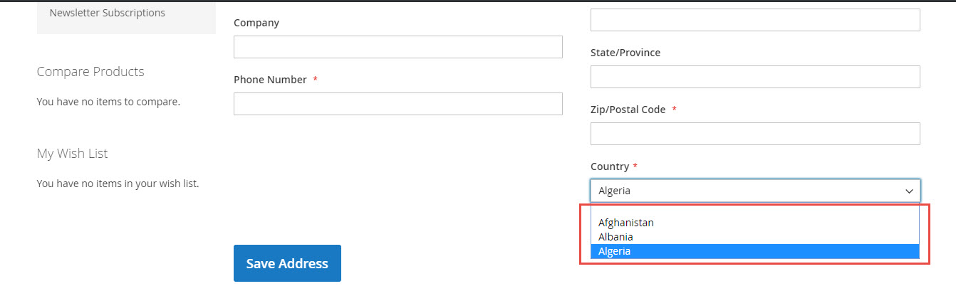 Selecting Top Destination Country Which Isnt In The Allowed Countries List Generates Country 0 