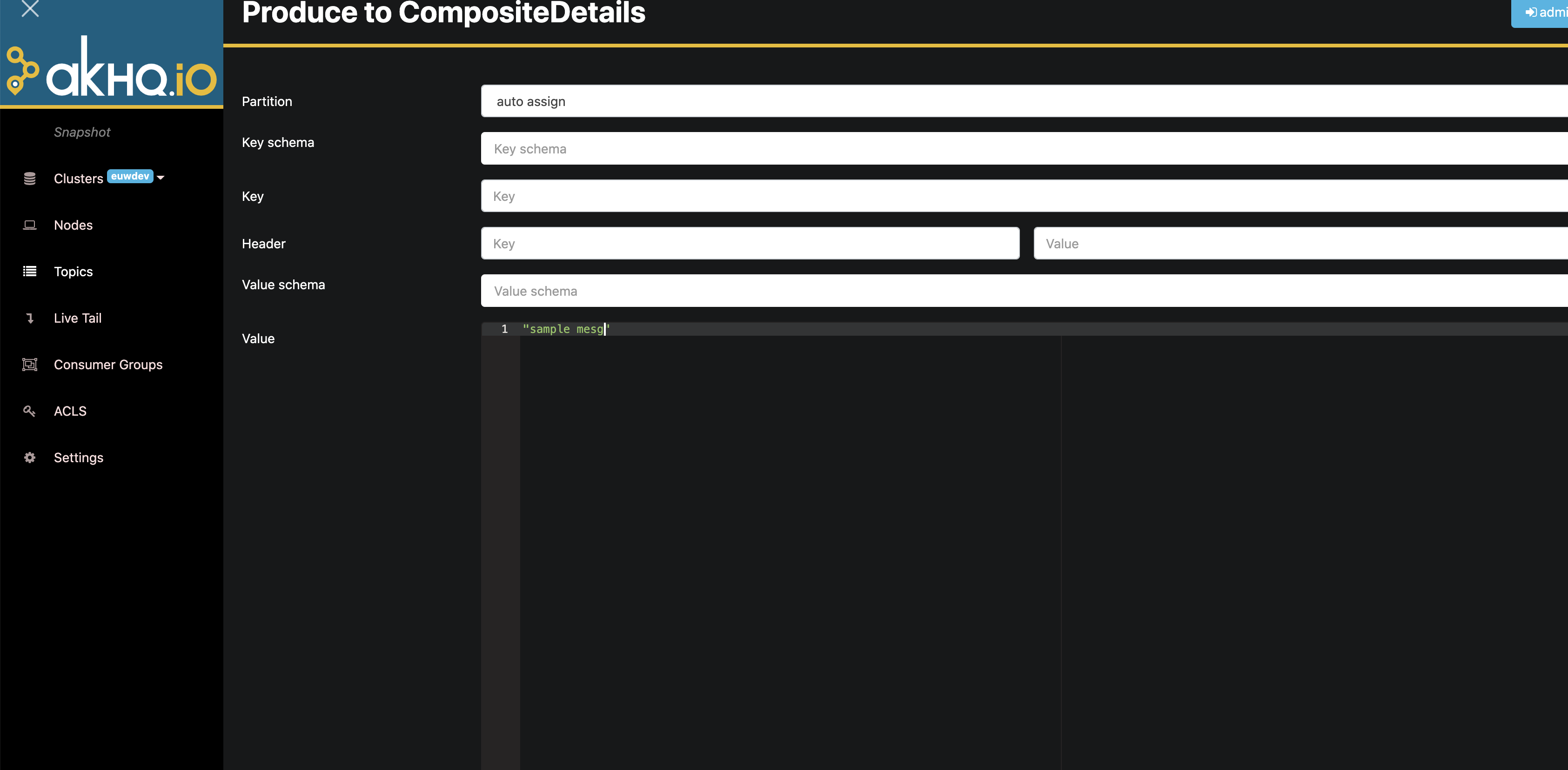 in akhq i can not see messages in topic partition as well as consumer ...
