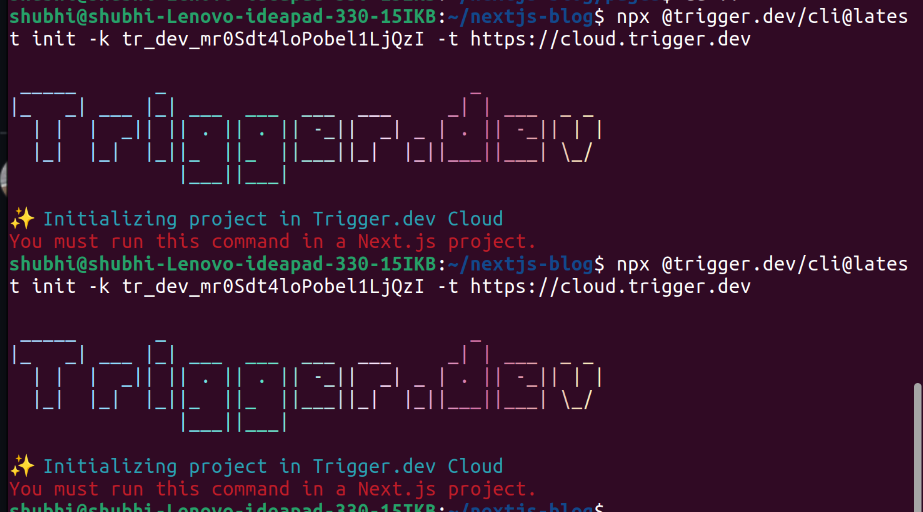 [TRI-857] Record the setup experience and provide feedback · Issue #249 · triggerdotdev/trigger ...