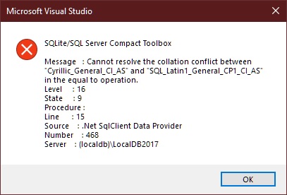 Migrating MS SQL database to SQL Compact fails when the server and database collations differ ...