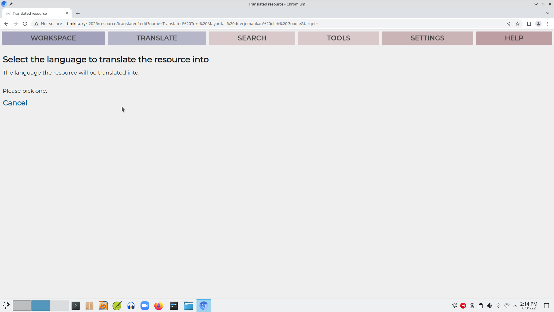 Clearer info when defining a Translated resource · Issue #824 · bibledit/cloud · GitHub