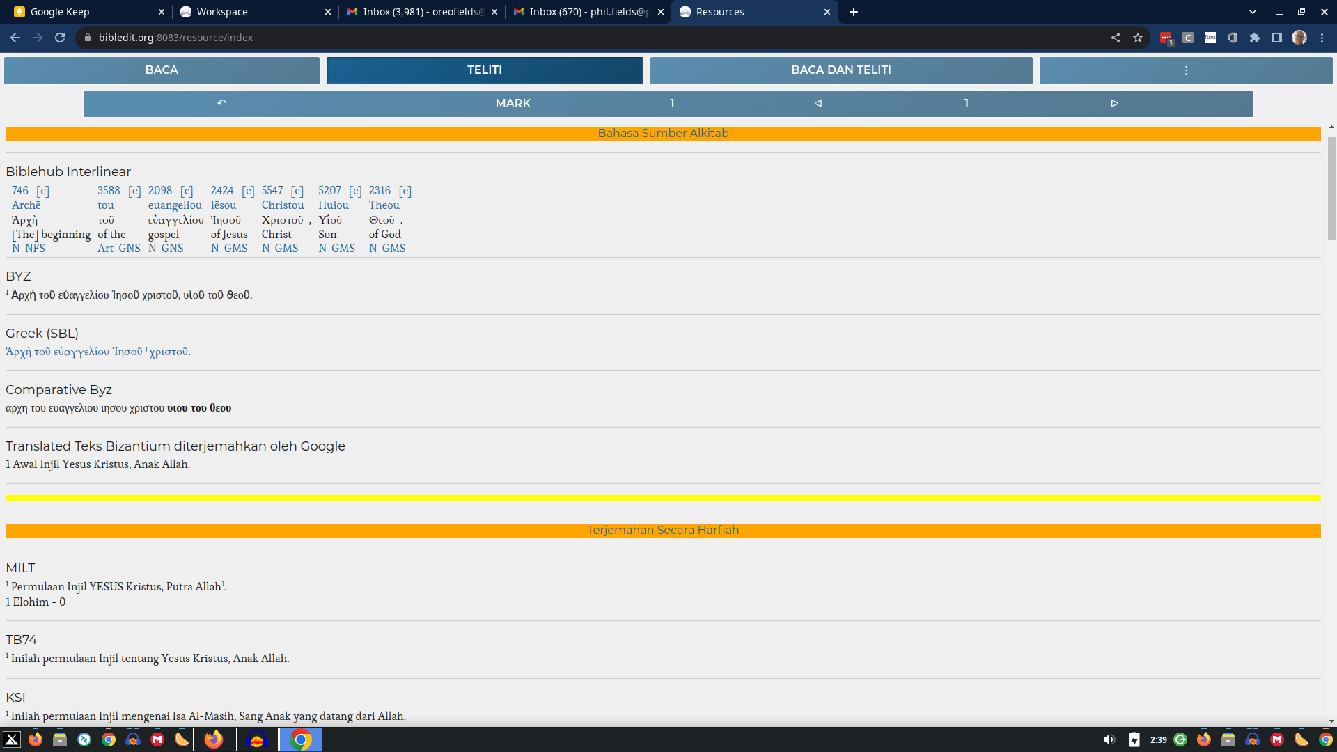 Comparative Byzantine to Eclectic text · Issue #835 · bibledit/cloud · GitHub