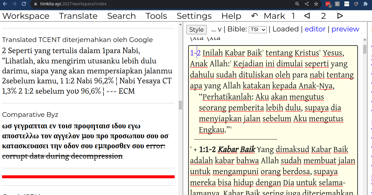 Comparative Byzantine to Eclectic text · Issue #835 · bibledit/cloud · GitHub