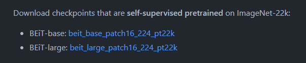 The performance of the self-supervised model pretrained on ImageNet-22k · Issue #698 · microsoft ...
