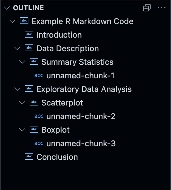 TOC / Outline · Issue #1320 · REditorSupport/vscode-R · GitHub
