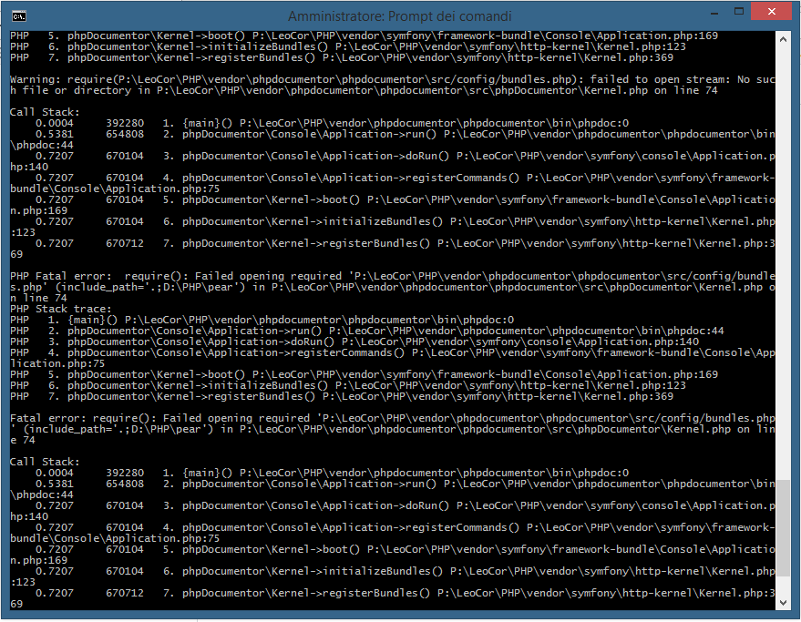 Fatal Error: failed to open stream: CURRENT_DIR/vendor/phpdocumentor/phpdocumentor/src/config ...