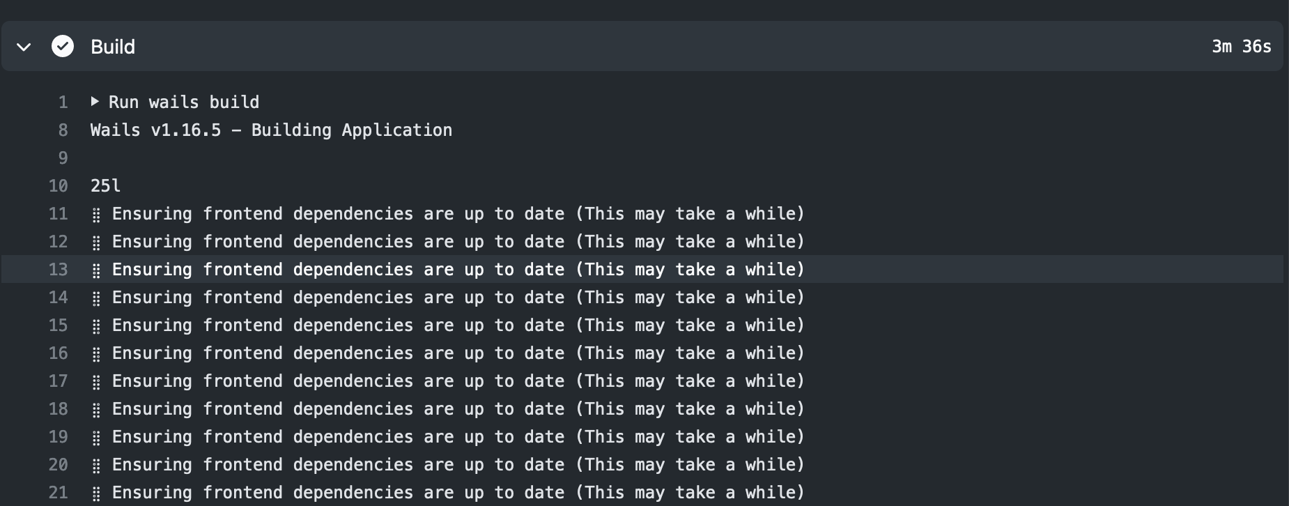 Have a CI friendly output when building · Issue #768 · wailsapp/wails · GitHub