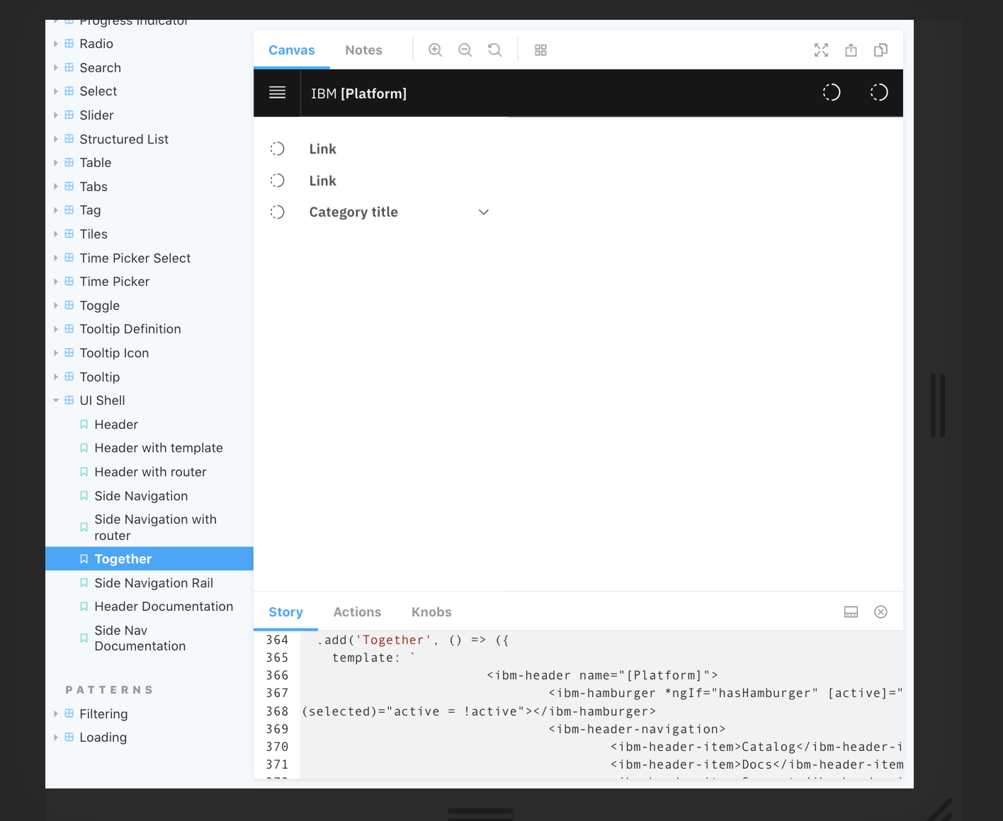 header: header items disappear at 1056px view and lower · Issue #732 · carbon-design-system ...