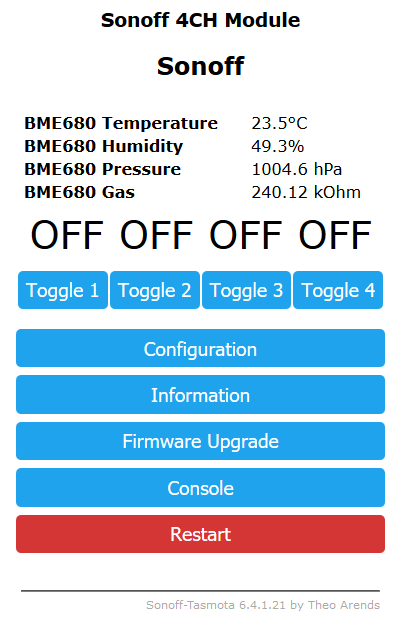SonOff CH4 R2 with BME680 · Issue #5450 · arendst/Tasmota · GitHub