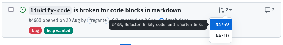 Add `multiple-linked-prs-dropdown` feature · Issue #4901 · refined ...