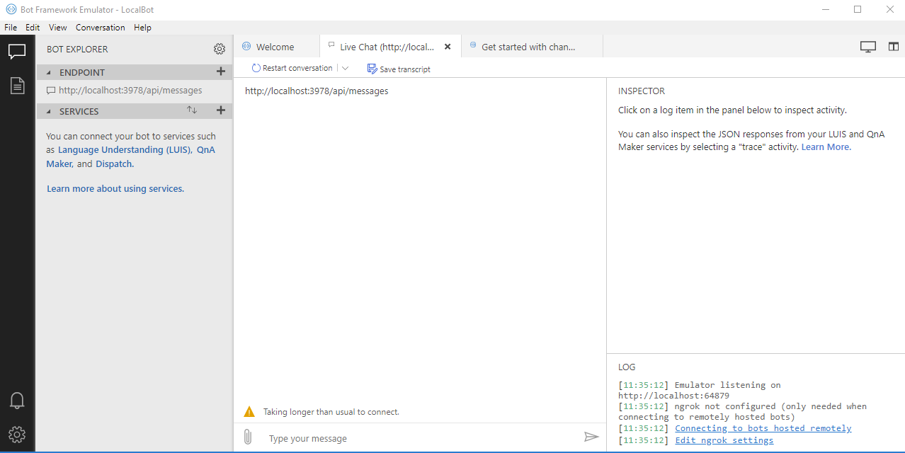 Cannot connect to emulator · Issue #1502 · microsoft/BotBuilder-Samples · GitHub
