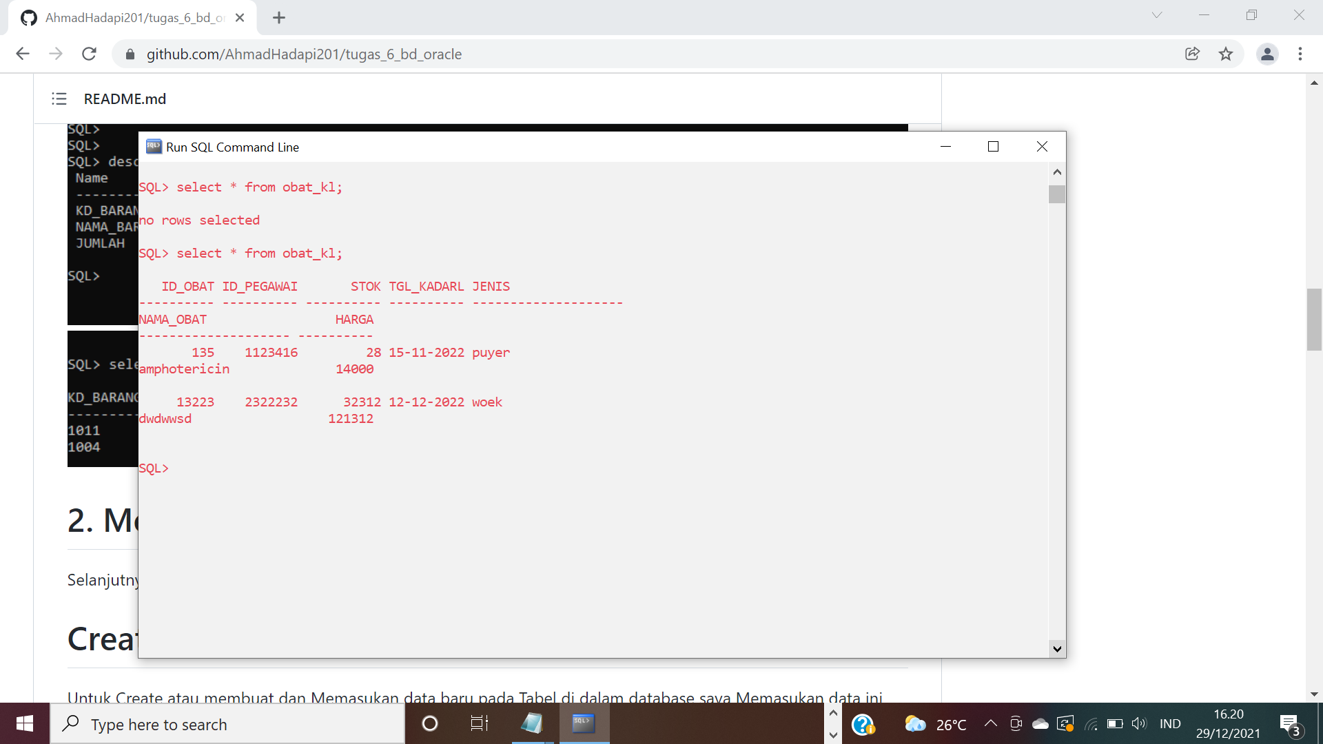 GitHub - Wisnu0710/tugas6_bd_oracle