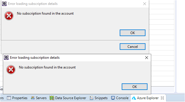 Pop up no subscription error window twice · Issue #4443 · microsoft ...