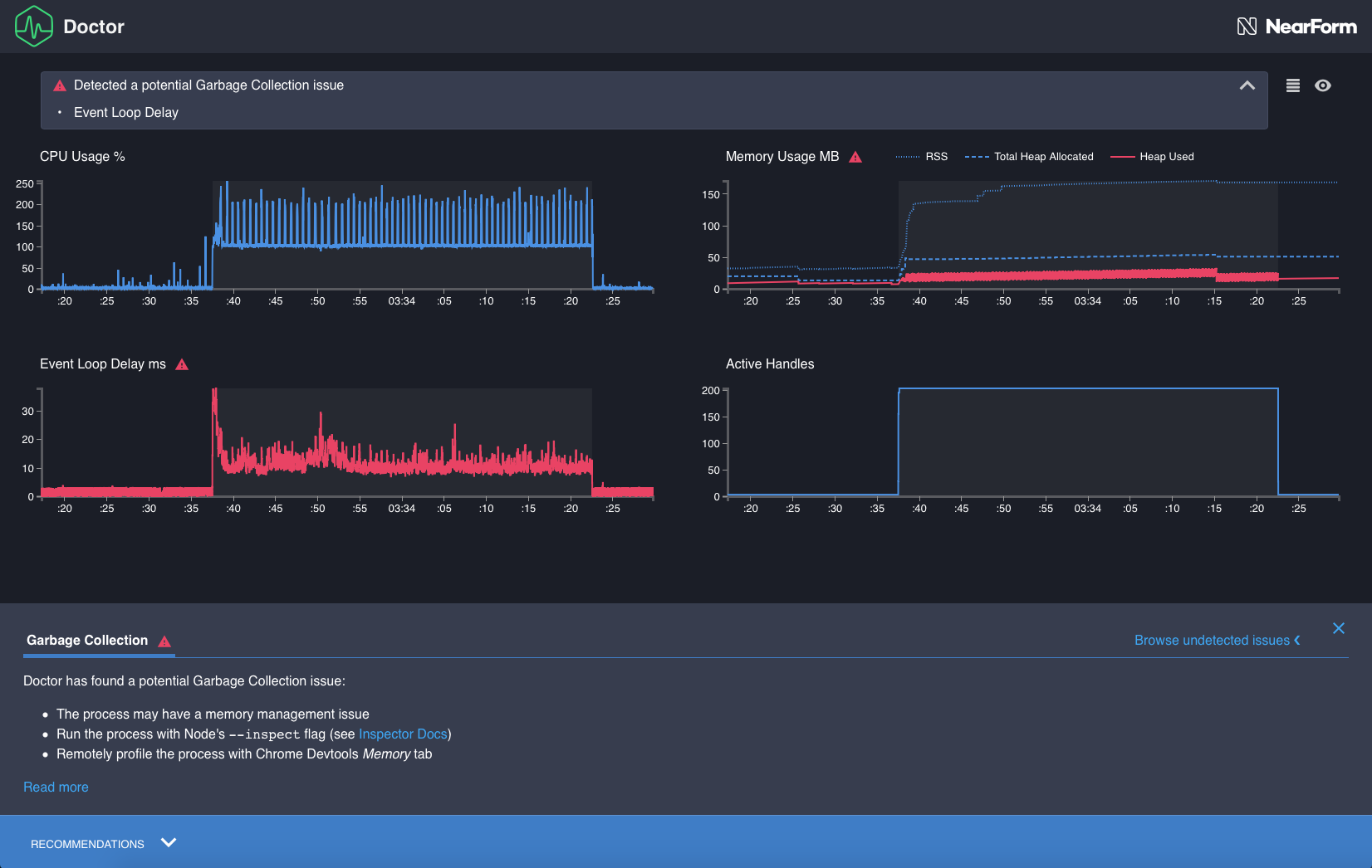 Possible Garbage Collection Issue On Node 10