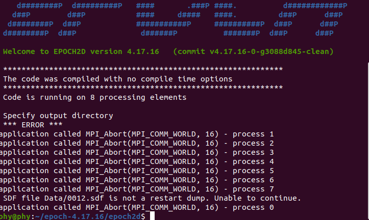 can't restart the dump · Issue #316 · epochpic/epoch · GitHub