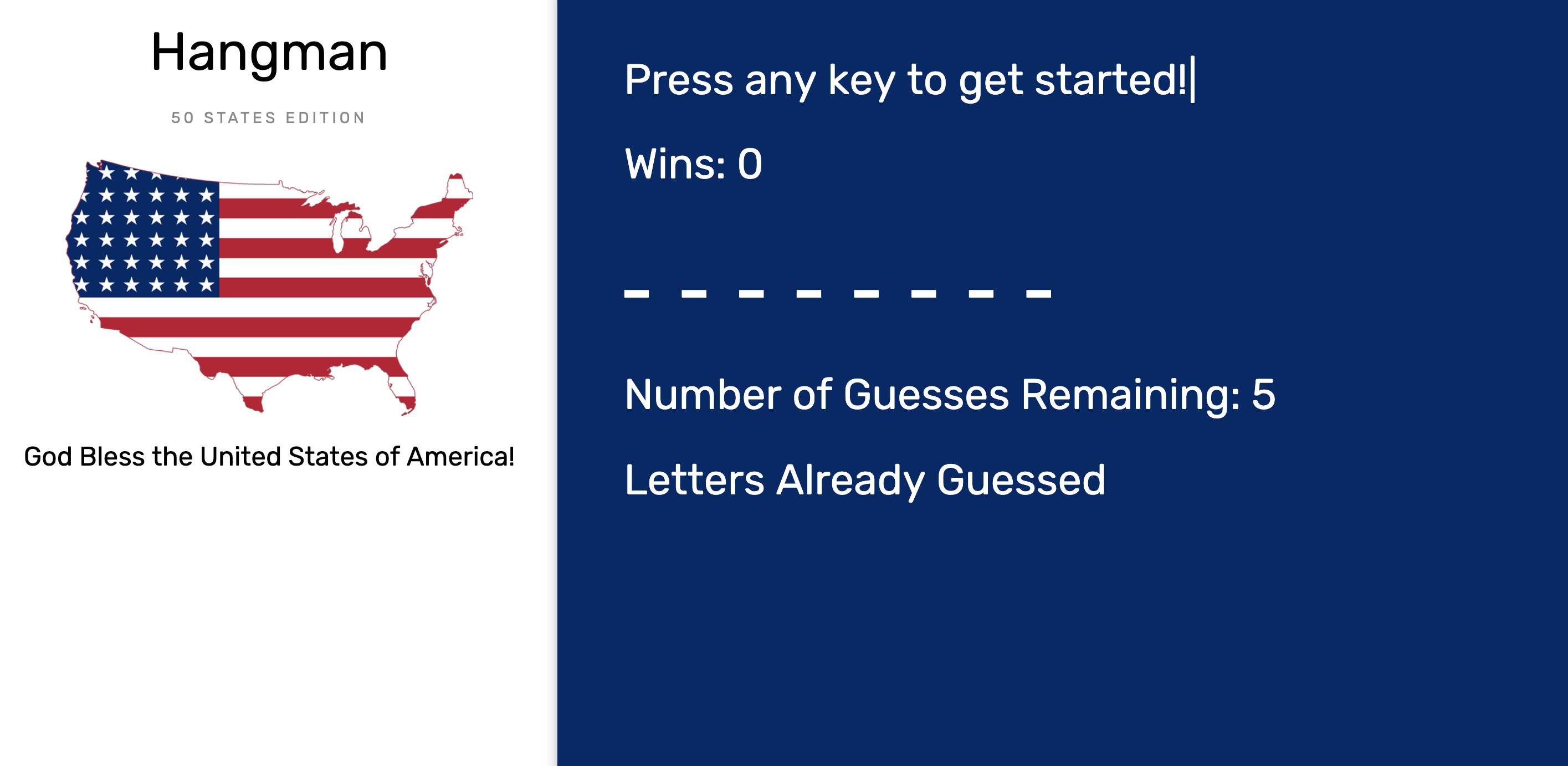 GitHub - wedex555/Hangman-Game: Hangman-Game with java script and j query