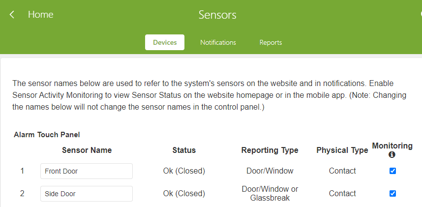 Sensor Staus is "Not Monitored" · Issue #45 · pyalarmdotcom/alarmdotcom · GitHub