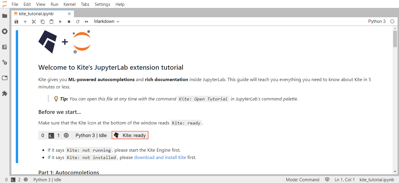 Kite Not Visible At The Bottom Of Jupyterlab Window · Issue 359