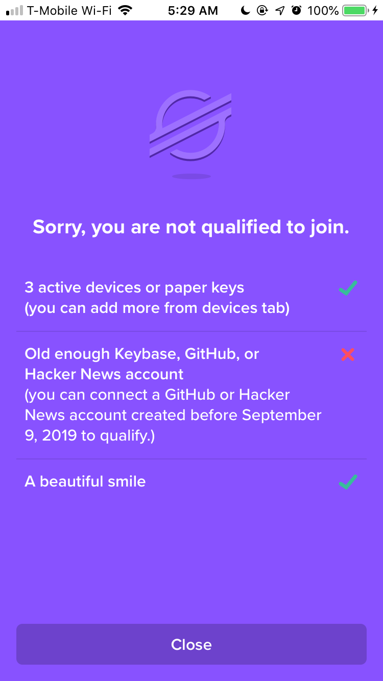 Not recognizing qualified github account created January 2019 for XLM airdrop · Issue #19604 ...