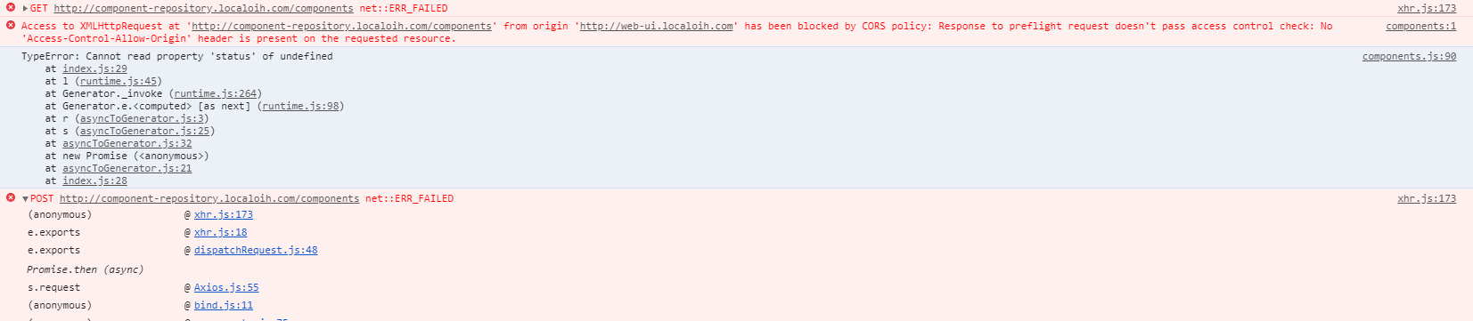 Local setup of OIH - Can't create components and OIH user is redirected to auth login page when ...