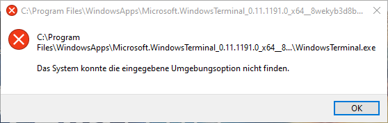 Starting Error · Issue #5764 · microsoft/terminal · GitHub
