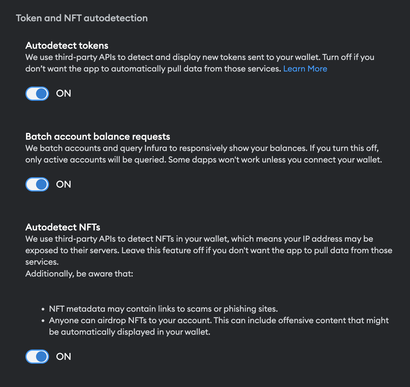 NFTs: Settings required to import aren't logically communicated · Issue #17328 · MetaMask ...