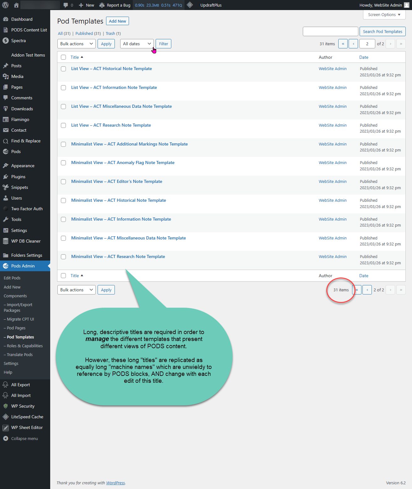 PODS Template "Machine Name" Enhancement · Issue #7050 · pods-framework/pods · GitHub