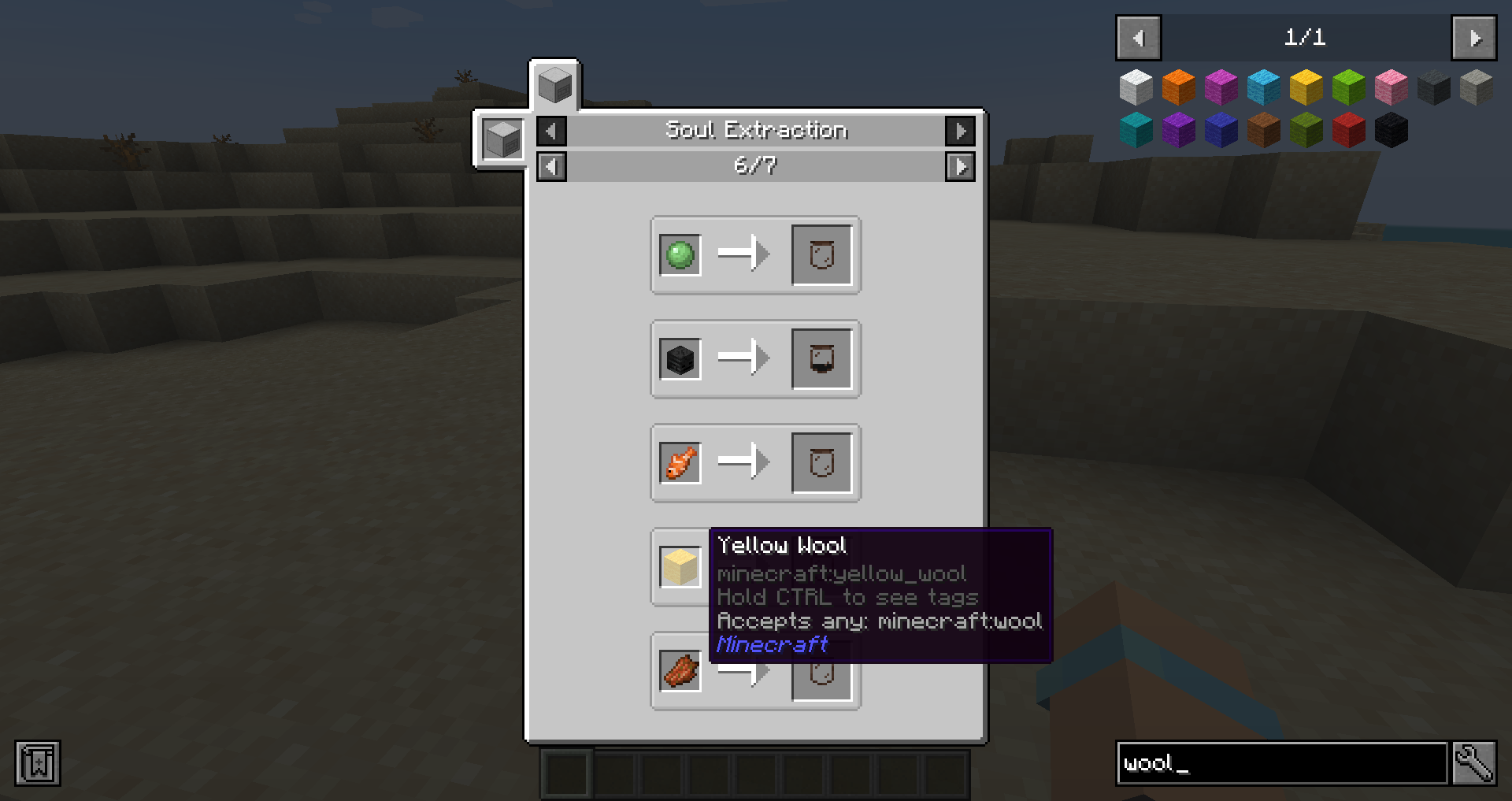 [1.19.2] Soul extractor acceptance of wool breaks after game reload ...