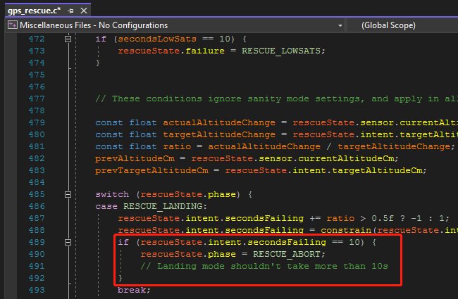 GPS rescue landing mode limit to 10 seconds may cause the plane ...