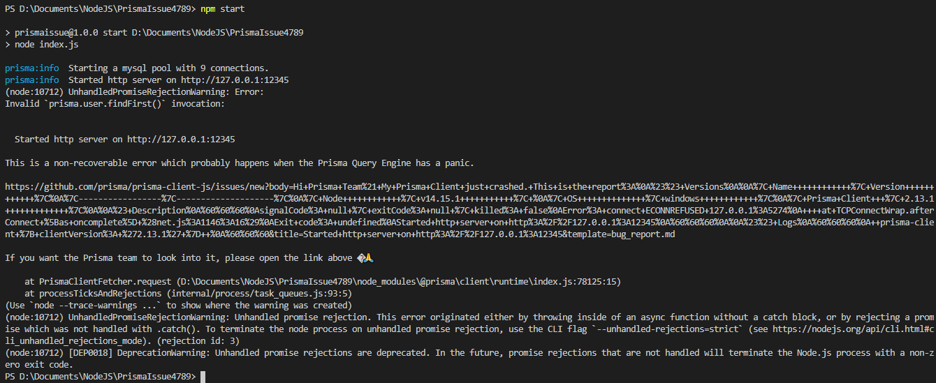 Environmental variables conflict · Issue #4789 · prisma/prisma · GitHub