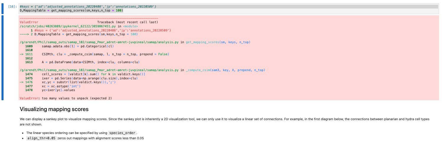 "Too many values to unpack" in sm.run() · Issue #75 · atarashansky/SAMap · GitHub