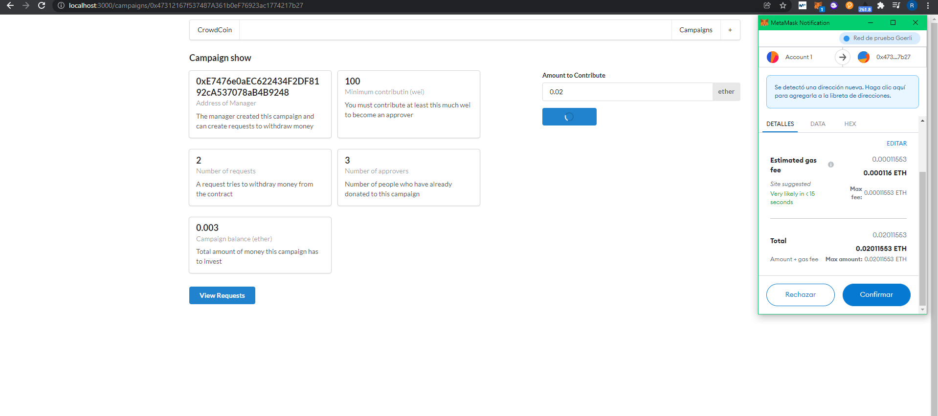 GitHub - Raul11jg/Web3-CrowdFunding: A CrowdFunding web using Blockchain - Ethereum