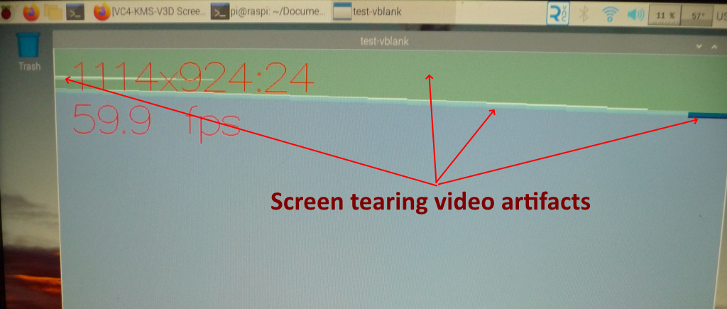 VC4-KMS-V3D Screen tearing artifacts in video player and OpenGL apps · Issue #5564 · raspberrypi ...