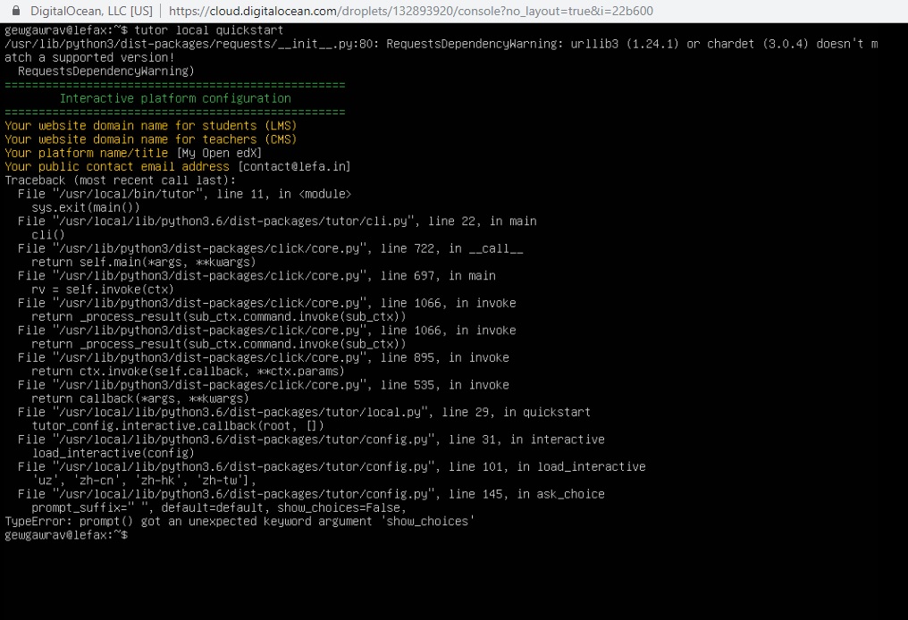 Error After Public Email · Issue #171 · overhangio/tutor · GitHub