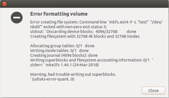 Unable to mount ext4 over nbd with logical volume bdev · Issue #2508 · spdk/spdk · GitHub