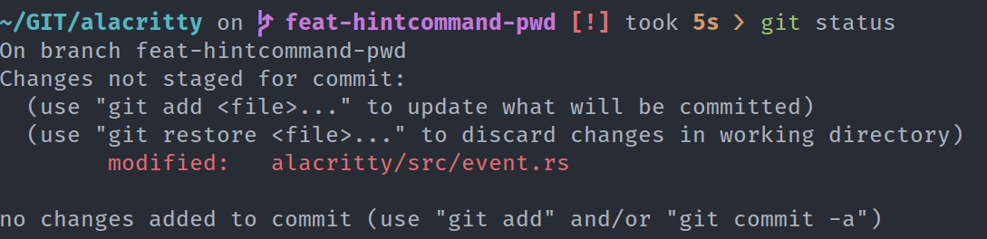 [Feature request] Pass current working directory to hint commands · Issue #5616 · alacritty ...