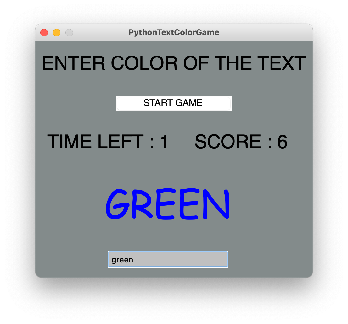 GitHub - abhijithwarrier/PythonTextColorGame: A Python GUI Game where ...