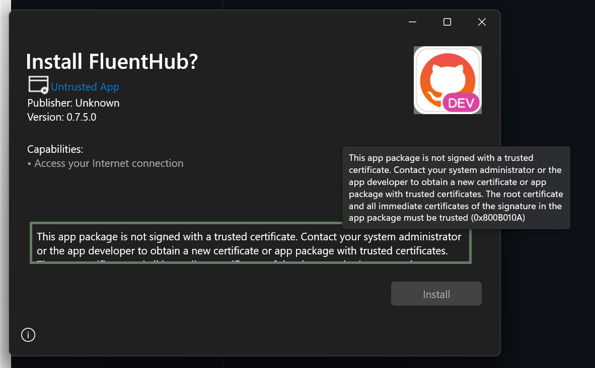 Missing misx bundle's digital sign in v0.7.5 release package · Issue #77 · 0x5bfa/FluentHub · GitHub