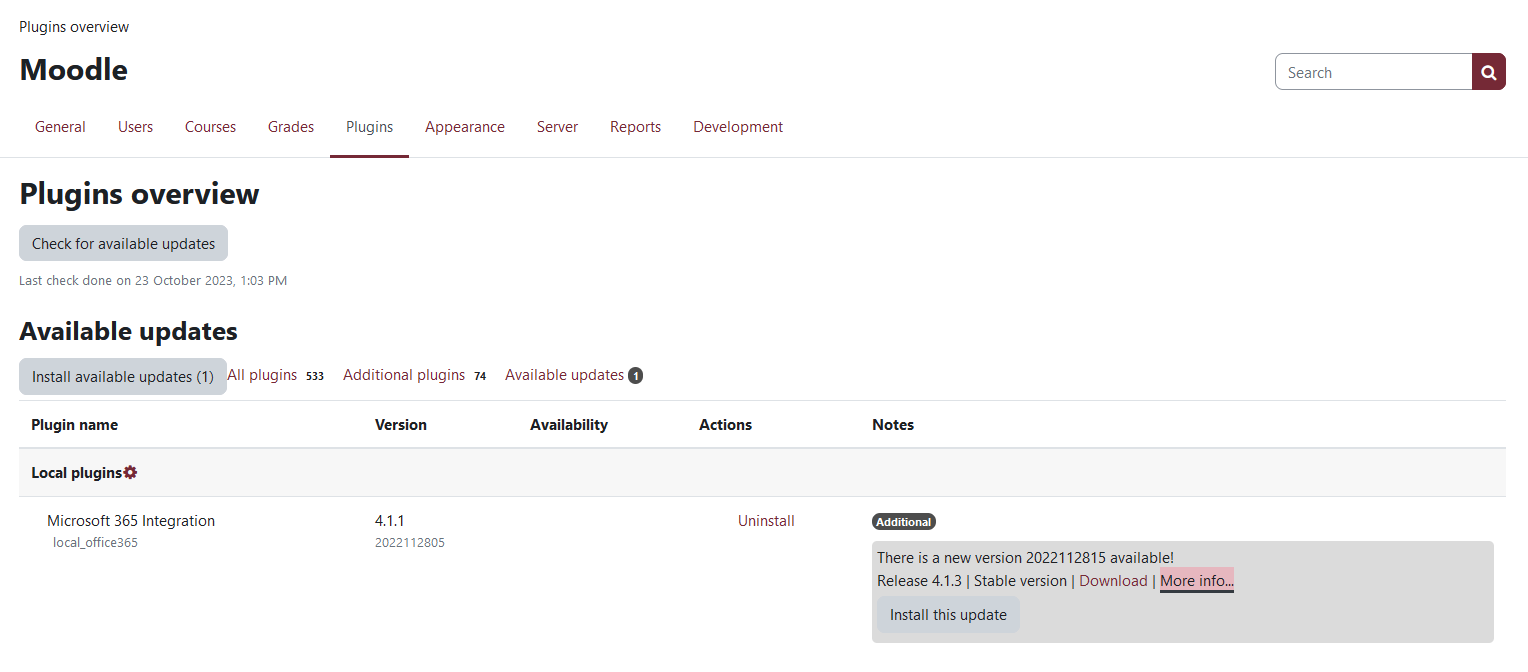 local_office365 plugin v4.1.3 Tries to Install theme_boost_o365teams plugin v4.2.0 Instead of v4 ...