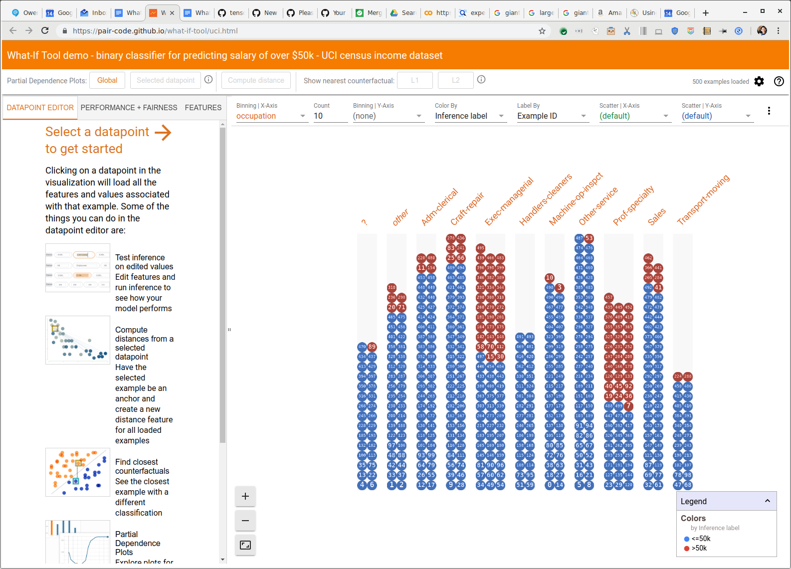What-if-tool demo missing values in binning by 'occupation' · Issue #1759 · tensorflow ...