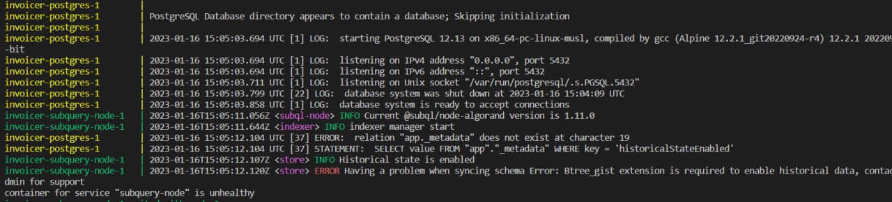 Potentially Issue with Windows machines and docker Postgres Commands · Issue #1488 · subquery ...
