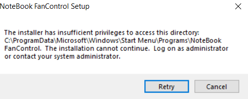 "The Installer has insufficient privileges to access this directory" · Issue #1136 · hirschmann ...