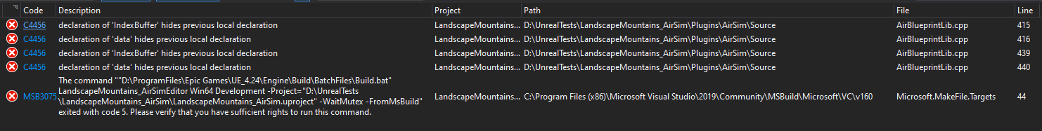 Build.cmd Error · Issue #2523 · microsoft/AirSim · GitHub