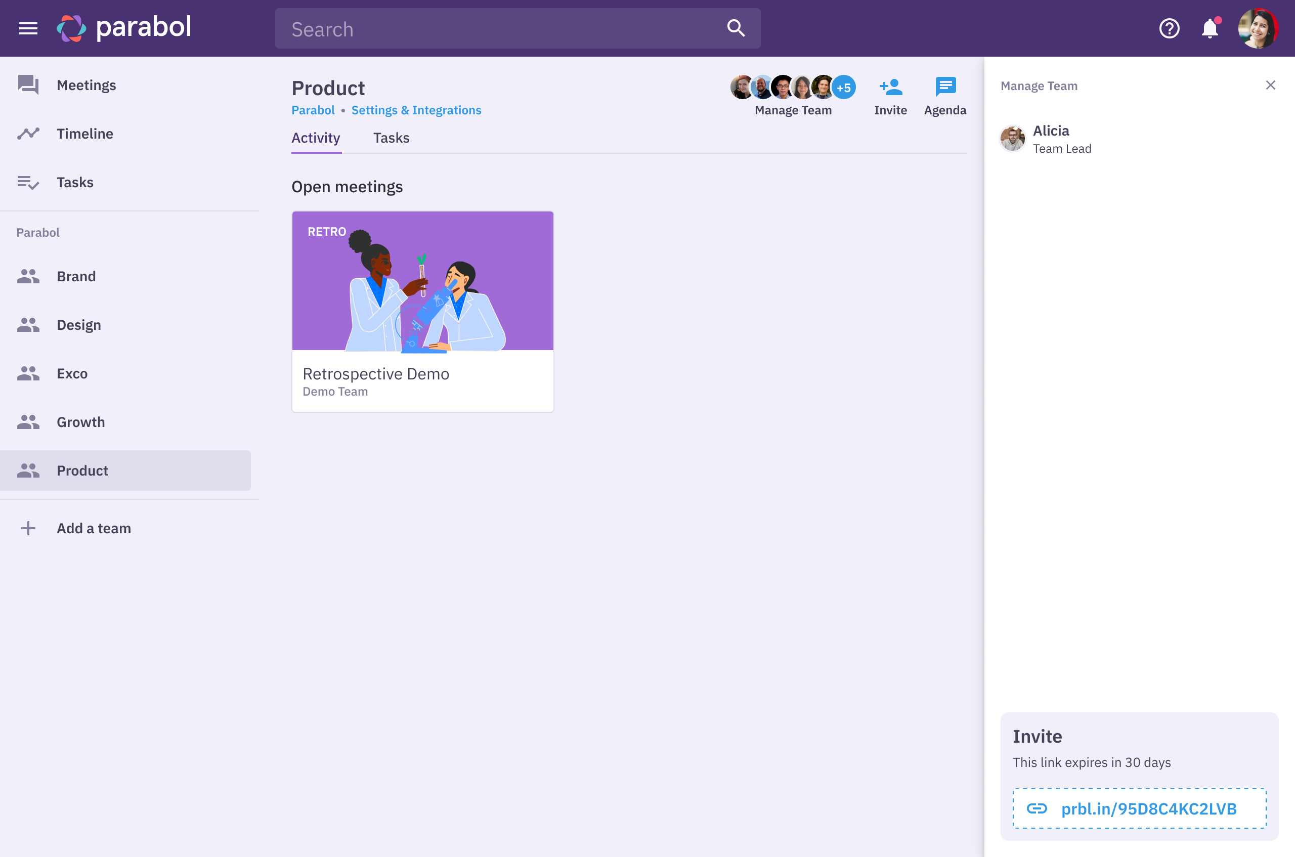 Invite From Manage Team Sidebar · Issue 8753 · Parabolincparabol · Github 