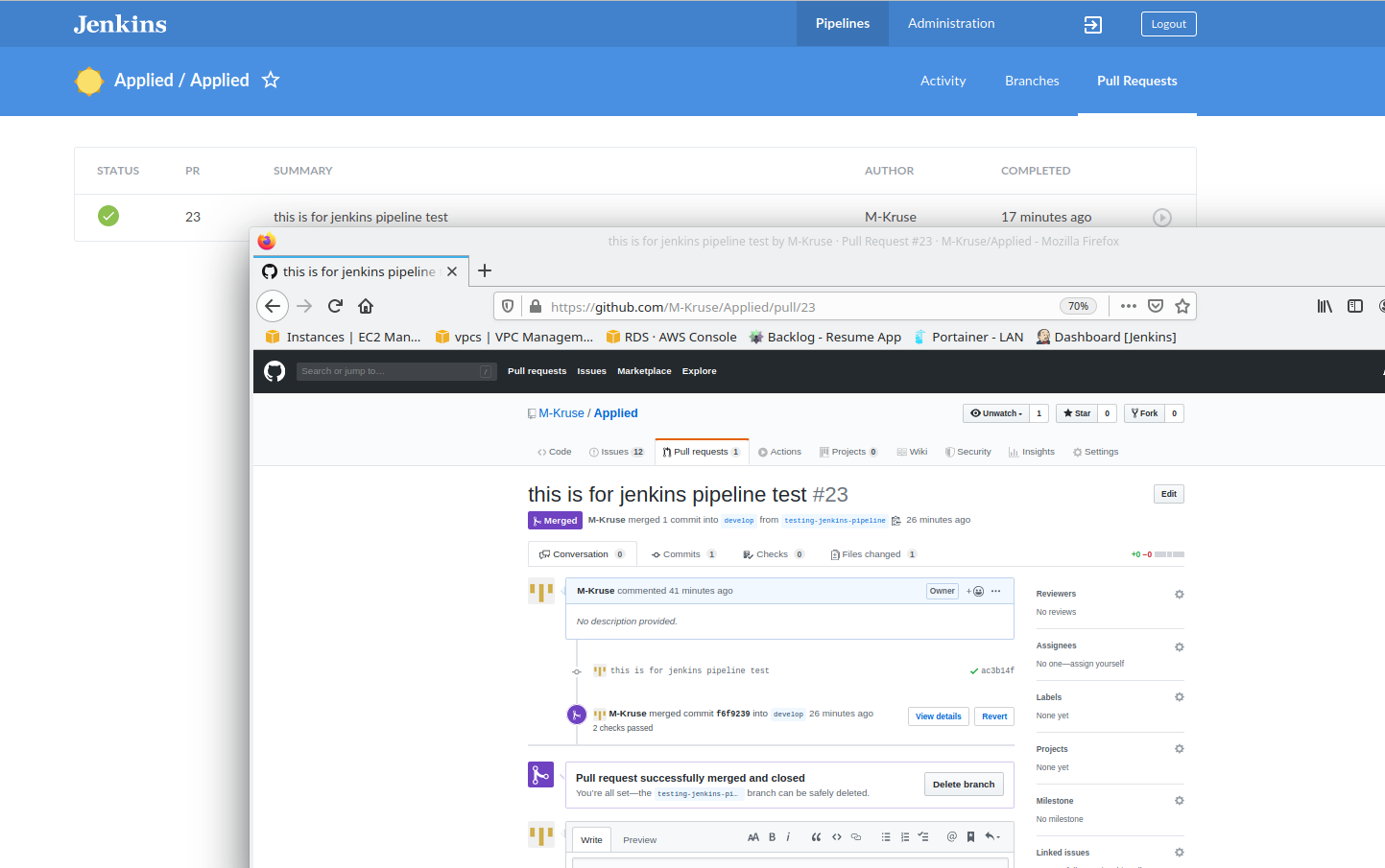 Jenkins Pipeline doesn't show the Pull Requests · Issue #20 · M-Kruse/Applied · GitHub