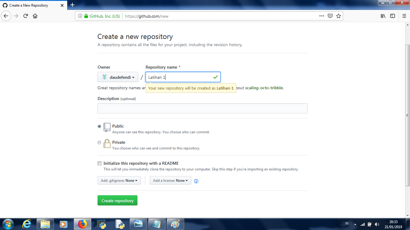 GitHub - daudefendi/Latihan-1