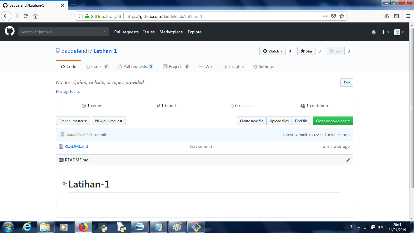 GitHub - daudefendi/Latihan-1
