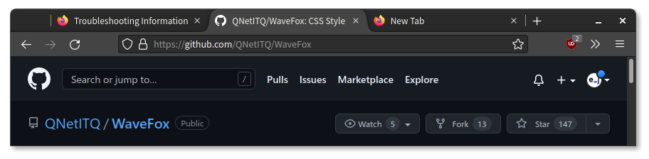 Lighter tab ends with Adwaita-dark GTK theme · Issue #33 · QNetITQ/WaveFox · GitHub